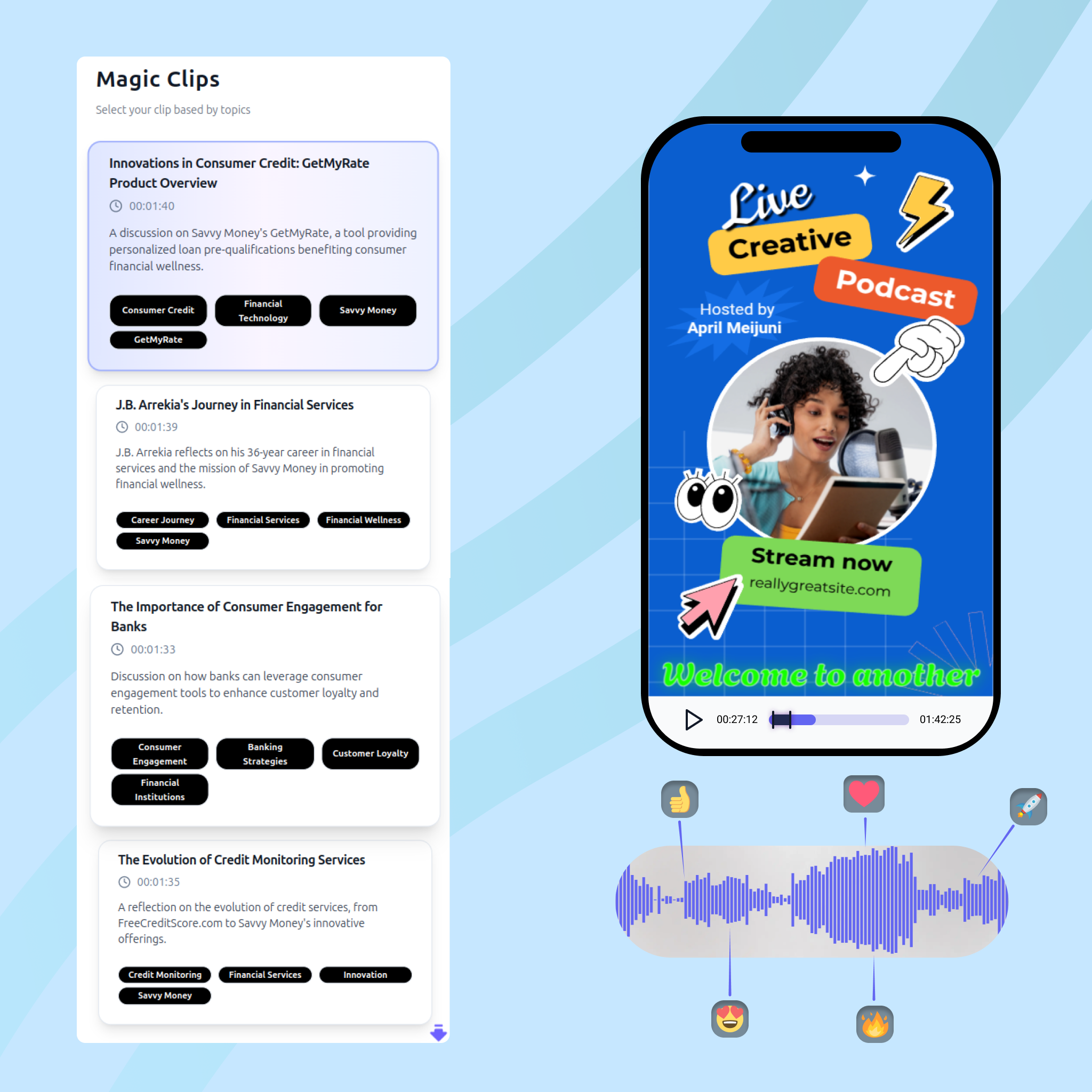 AI-Powered Magic Clips | Feature page ⋆ Wavve